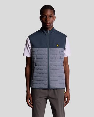 Lyle & Scott Sports Hybrid-Fleeceweste - Blau