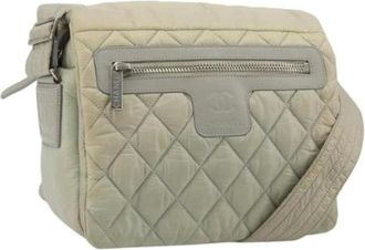 Chanel Sac bandouli&egrave;re vintage en nylon pr&eacute;-appartenant - Femme - Pre-owned - Gris - Taille: ONE Size