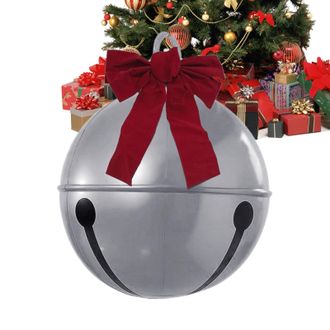 Generic Aufblasbare Weihnachtskugeln f&uuml;r drau&szlig;en, Riesen PVC Weihnachtsglocke mit Schleife Aufgeblasene Heimdekoration f&uuml;r Party und Feiertag, Haust&uuml;r Terrass