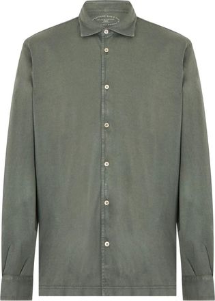 Fedeli Chemise &agrave; manches longues - Homme - Chemises - Vert - Taille: 3XL