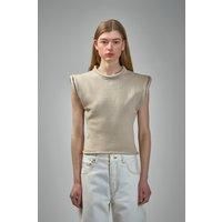 Courr&egrave;ges Cropped Sleeveless Sweater