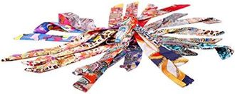 Lurrose à main poignée ruban foulard foulard en soie paquet bande accessoire de cheveux 6pcs (couleur aléatoire)