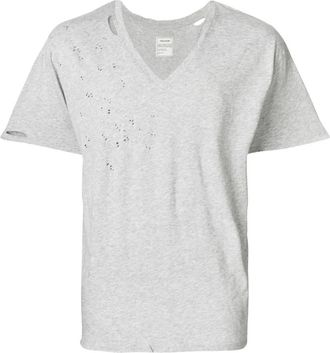 Zadig&Voltaire T-shirt Tonga &agrave; col en V - Homme - Tops - Gris - Taille: XL