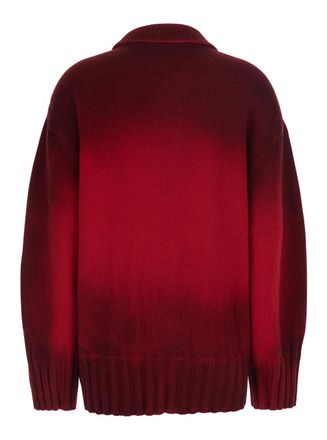 The Attico Womens Cardigan Manray Red Wool And Cashmere Wool-Cashmere Tops Wool/cashmere Top