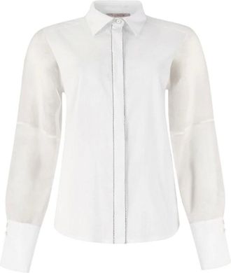 D.exterior Femme, Blouses et Chemises, Blanc, Taille: 40 FR piumini e parka poliestere
