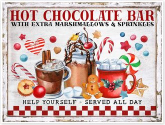 Posterlounge Christmas Hot Chocolate Bar Poster von Belle Creatif 18 x 13 cm Wandbilder Wanddeko