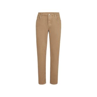 Brunello Cucinelli Garment-dyed Comfort Lightweight Denim Traditional Fit Five-pocket Trousers