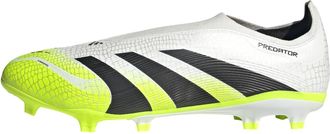 adidas Unisex Predator League Laceless Firm Multi Ground Football Boots Fu&szlig;ballschuhe, Cloud White/Core Black/Lucid Lemon, 48 2/3 EU