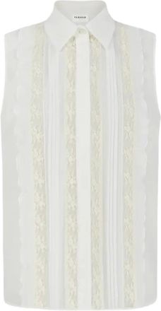 P.A.R.O.S.H. P.a.r.o.s.h., Femme, Blouses et Chemises, Beige, Taille: 40 FR Blouse With Ruffle