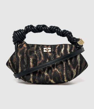 Ganni Sac Mini Bou Metallic Cloque Antique Bronze