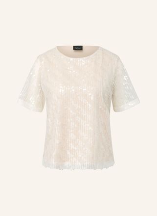 s.Oliver Black Label S.Oliver Black Label Blusenshirt Mit Pailletten weiss