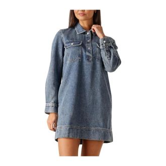 Tommy Jeans TJW Pullover Denim Kleid - - Dresses - Damen - Blau - M