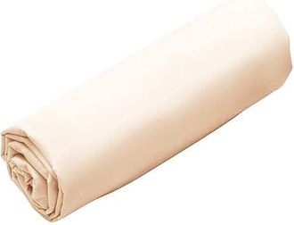 Vente-Unique Drap Housse Percale de Coton 80 Fils/cm&sup2; - 140 x 190 cm - Bonnet 30 cm - Beige - BELLIMI