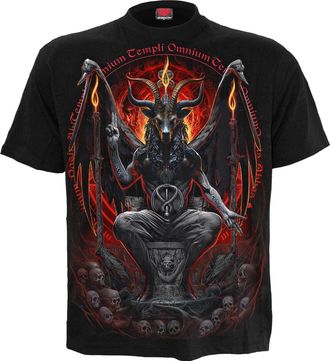 Spiral Baphomet Männer T-Shirt schwarz XXL 100% Baumwolle Basics, Horror, Rockwear
