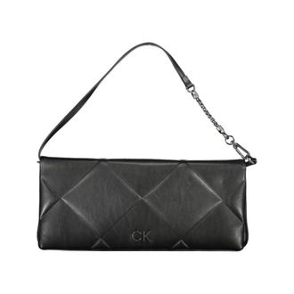 Calvin Klein Schwarze Polyester-Handtasche mit Schultergriff - - Bags - Damen - Schwarzk - ONE SIZE