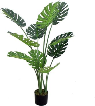 Leaf Realistische k&uuml;nstliche Monstera-K&auml;sepflanze, 120 cm, AZ-Cheese