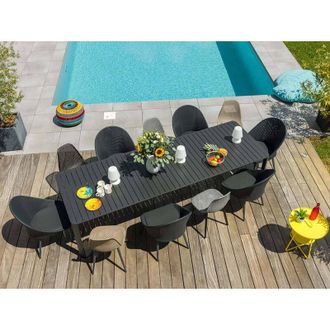 M&S Collection M&s - Table de jardin extensible 8 &agrave; 12 personnes en aluminium Palma