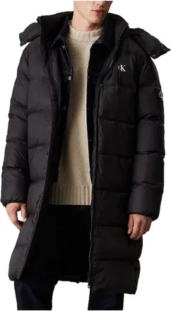 Calvin Klein Homme, Manteaux, Noir, Taille: XL Essentials Long Parka