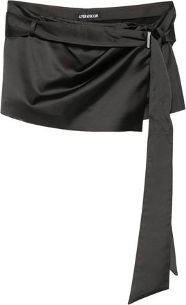 The Attico Mini Satin Wrap-style Skirt