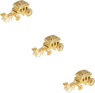 Lurrose 3stücke Hochzeitskutsche Süßigkeitenboxen Goldene Favoriten Für Hochzeiten Und Feiern Dekorierbar Mit Bändern Und Aufklebern Für Kleine Und Süßigkeite