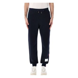Thom Browne Homme, Pantalons, Bleu, Taille: 2XL Classic Loopback Stripe Pantalons de surv&ecirc;tement