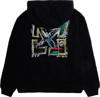 Off-white Arrow Scribble Logo Hoodie - Black