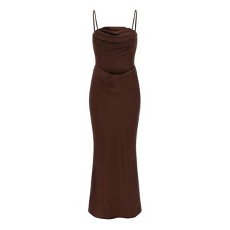 Rotate Corsage Maxikleid - - Dresses - Damen - Braun - XS