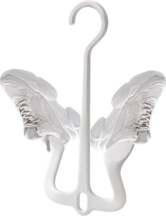 Generico Robustes Aufbewahrungsregal mit zwei Haken, platzsparender Schuhst&auml;nder | f&uuml;r Balkon, Zuhause, Schlafzimmer, Camping, Reisen, Hotel, Terrasse