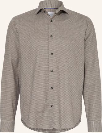 Eton Flanellhemd Comfort Fit grau