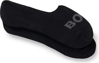BOSS Hommes 2P SL Uni Logo CC Lot de deux paires de chaussettes invisibles avec logos