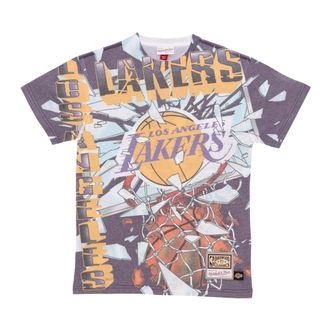 Mitchell & Ness NBA Big Face Tee Lakers Purple - - Tops - Herren - Mehrfarbig - XL