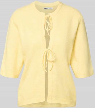Only Regular Fit Cardigan mit Schn&uuml;rungen Modell SIMONI