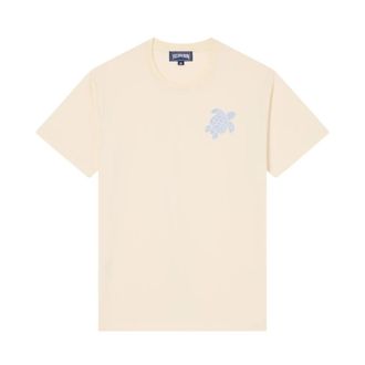 Vilebrequin Cotton T-shirt Big Turtle Embroidery - - Tops - Herren - Beige - L