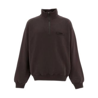 Jacquemus Gros Grain Zip-Through Sweatshirt - - Sweatshirts & Hoodies - Herren - Braun - XL