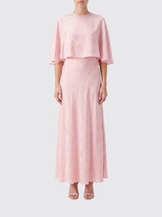 Forte_Forte Robe longue en satin avec cape