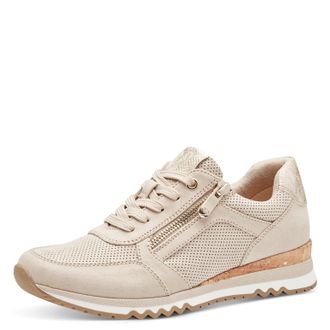 Marco Tozzi Damen Sneaker flach Vegan Freizeit, Beige (Dune Comb), 36 EU