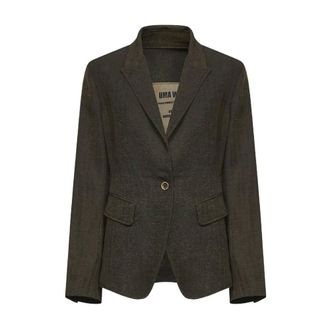 Uma Wang UMA Wang, Femme, Vestes, Brun, Taille: 42 FR Asymmetric Draped Blazer