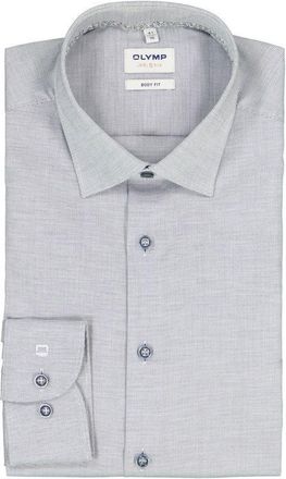 Olymp Herren Hemd blau Baumwoll-Stretch