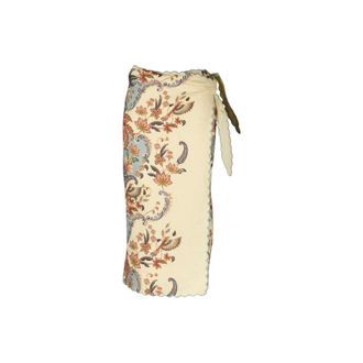 Farm Rio Farm Rio, Femme, Jupes, Beige, Taille: 38 FR Jupe Midi Jaune Beaut&eacute; Boh&egrave;me Beurre