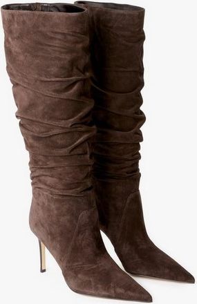 Michael Kors Hohe Stiefel in Wildlederkalbs Cuide - Brown