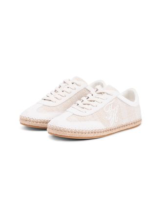 Tommy Hilfiger Sneaker TOMMY HILFIGER TH HERITAGE ROPE SNEAKER, Damen, Gr. 36, beige, Leder, Textil, Leinenoptik, bestickt, Schuhe Sneaker, Halbschuh, Freizeitschuh,