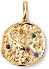 Singularu Charm Organic Colors Zodiaque. Pendentif en laiton avec finition plaqué or 18 kt. Combinable avec collier. Bijoux pour femme. Scorpion