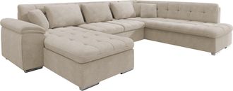 Mirjan24 Eckcouch Ecksofa Niko Bis, Design Sofa Couch mit Schlaffunktion und Bettkasten U-Sofa Farbauswahl Wohnlandschaft vom Hersteller (Ecksofa Links, Nazar 