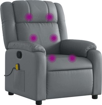 vidaXL Massagesessel Relaxsessel Grau Kunstleder vidaXL