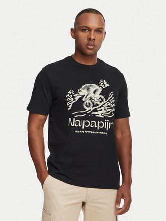 Napapijri T-Shirt Cabin NP0A8B3F Schwarz Relaxed Fit