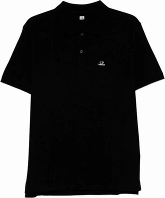 C.P. Company C.p. Company, Homme, Tops, Noir, Taille: M Stretch Piquet Short Sleeve Polo