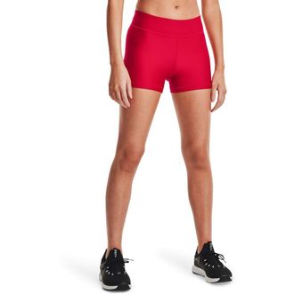 Under Armour HG Armour Mid Rise Shorts, weiche Sportshorts, Kompressionsshorts f&uuml;r Damen, Schwarz/Wei&szlig;, L