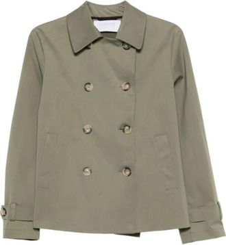 Harris Wharf London Femme, Vestes, Vert, Taille: 38 FR Trench-coat l&eacute;ger crois&eacute;