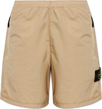 Stone Island Homme, Shorts, Beige, Taille: W30 Short Logo Patch