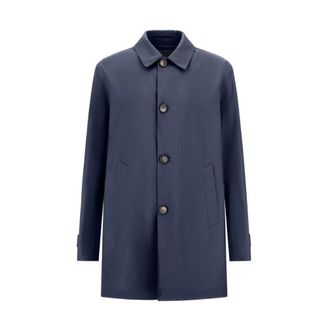 Herno Regenmantel mit Paspeltaschen - - Coats - Herren - Blau - 5XL